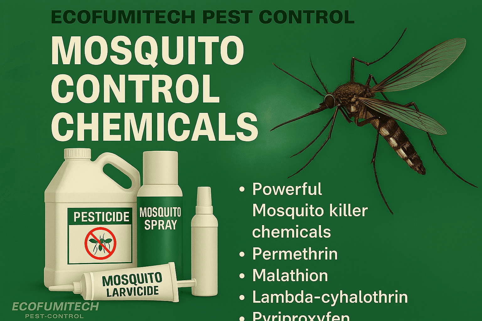 Mosquito Control Chemicals - Ecofumitech Pest Control